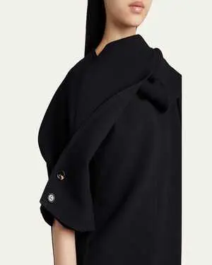 Bottega Veneta Light Double Wool Crepe Top