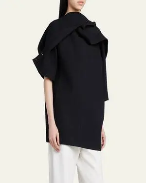 Bottega Veneta Light Double Wool Crepe Top