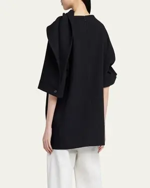 Bottega Veneta Light Double Wool Crepe Top