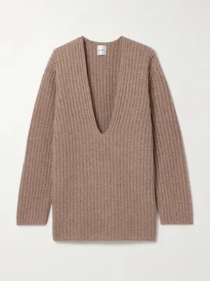 LESET Emma Ribbed-knit Sweater