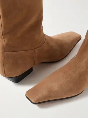 Khaite Marfa Suede Knee High Boots - Brown