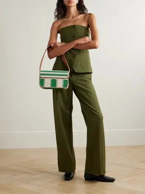 Staud Prince Twill Wide-leg Pants