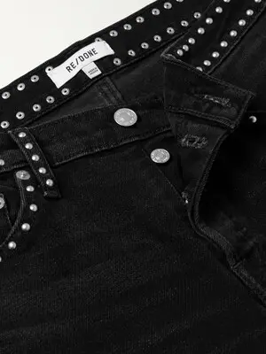 RE/DONE Studded High-rise Flared Jeans