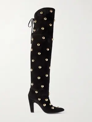 Chloé Studded Suede Over-the-knee Boots