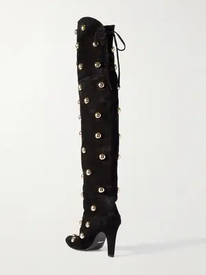 Chloé Studded Suede Over-the-knee Boots