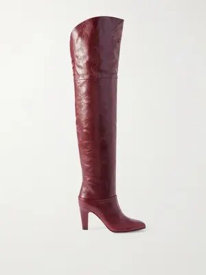 Chloé Eve Leather Over-the-knee Boots - Burgundy