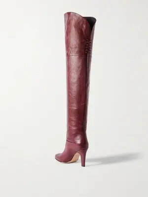 Chloé Eve Leather Over-the-knee Boots - Burgundy