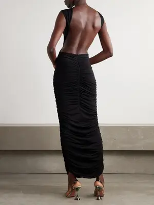 Magda Butrym Ruched Open-back Gown
