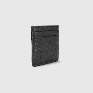 Gucci Gg Emblem Card Case - Black