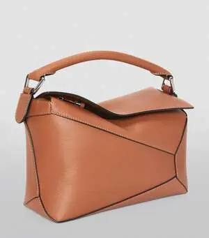 Loewe Small Leather Puzzle Edge Top-handle Bag - Brown
