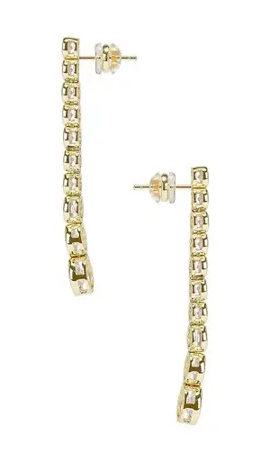Shashi Bezel Diamond Drop Earrings