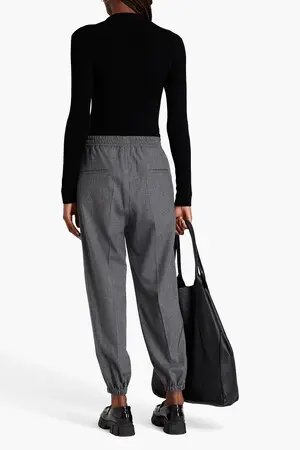 Sandro Mélange Felt Tapered Pants