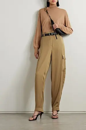 JOSEPH Treveris Satin-twill Cargo Pants