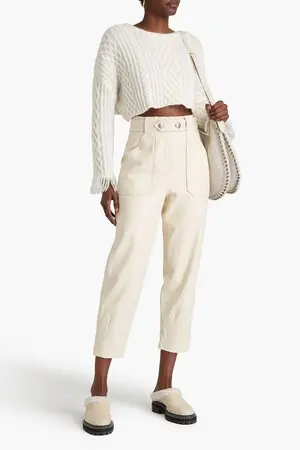 Veronica Beard Atala Cropped Tapered Pants