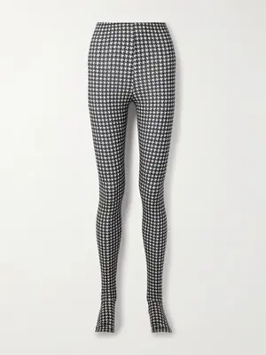 Norma Kamali Printed Stretch-jersey Stirrup Leggings