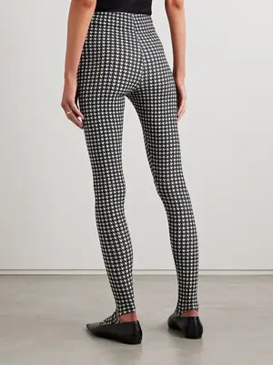 Norma Kamali Printed Stretch-jersey Stirrup Leggings