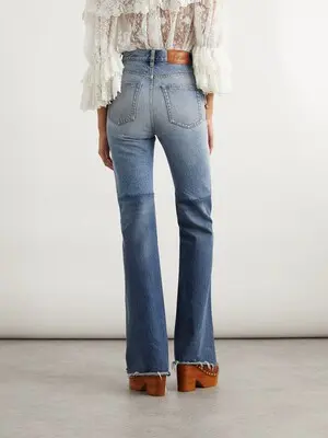 Chloé Patchwork Flared Jeans - Blue