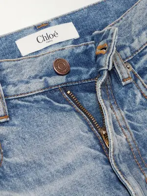Chloé Patchwork Flared Jeans - Blue