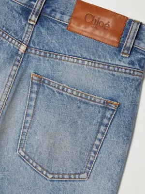 Chloé Patchwork Flared Jeans - Blue
