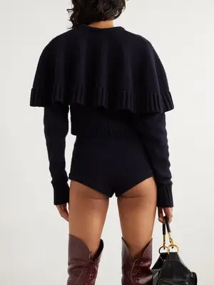Chloé Cape-effect Wool And Cashmere-blend Cardigan