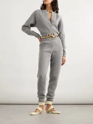 Chloé Ribbed Wool-blend Jumpsuit