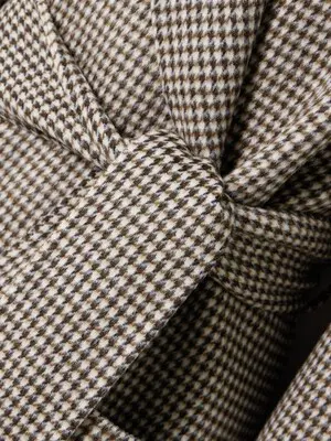 JOSEPH Arline Belted Double-breasted Houndstooth Wool Coat