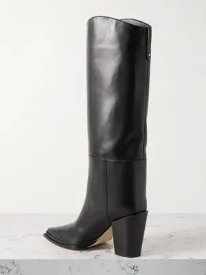 JIMMY CHOO Cece 80 Leather Knee Boots