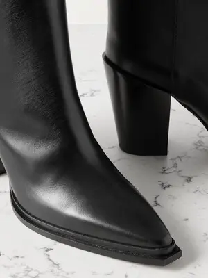 JIMMY CHOO Cece 80 Leather Knee Boots