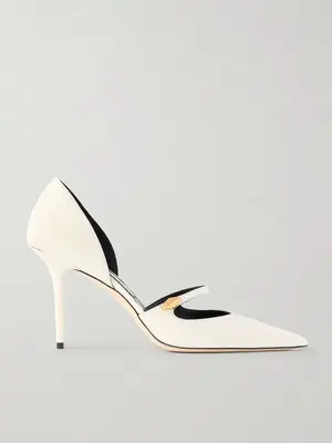 JIMMY CHOO Carolyn 90 Embellished Leather Pumps
