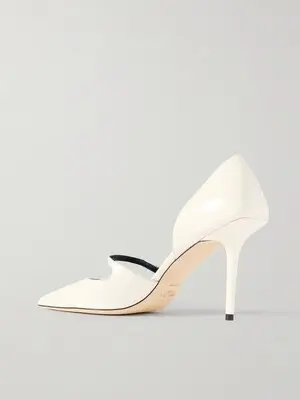 JIMMY CHOO Carolyn 90 Embellished Leather Pumps