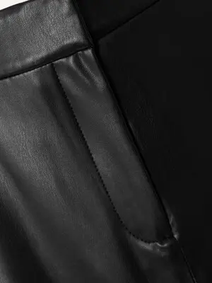 Veronica Beard Louise Faux Leather Midi Skirt