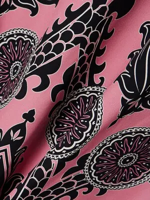 La DoubleJ Icon Supremes' Printed Crepe Mini Dress - Pink