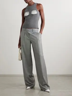 Magda Butrym Crocheted Cotton-trimmed Cashmere Tank