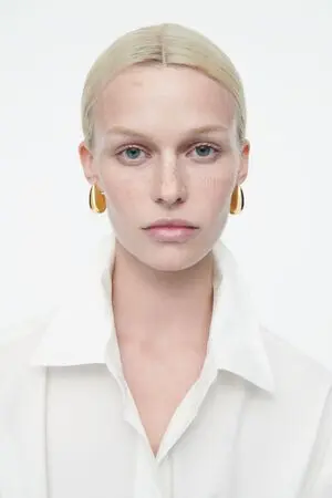 Cos Oversized Chunky Droplet Earrings - Gold