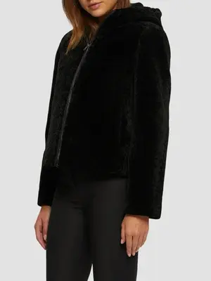 Gorski Shearling Lamb Parka Reversible To Taffeta