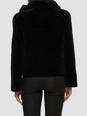 Gorski Shearling Lamb Parka Reversible To Taffeta