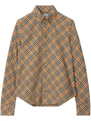 Burberry Check-pattern Cotton Shirt - Neutrals