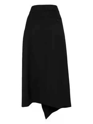 Goen.j Asymmetric Draped Skirt