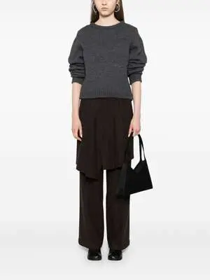 Goen.j Asymmetric Pleated Straight Pants