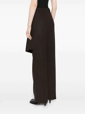 Goen.j Asymmetric Pleated Straight Pants