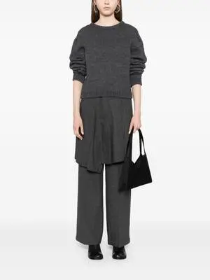 Goen.j Asymmetric Pleated Straight Pants
