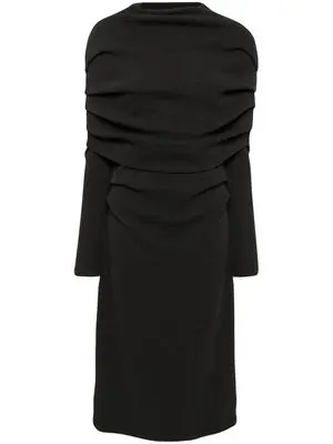 Goen.j Cape Knitted Dress - Grey