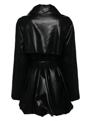 Goen.j Faux Leather Trench Jacket