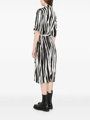 AGNÈS B. Zebra-printed Midi Shirt Dress