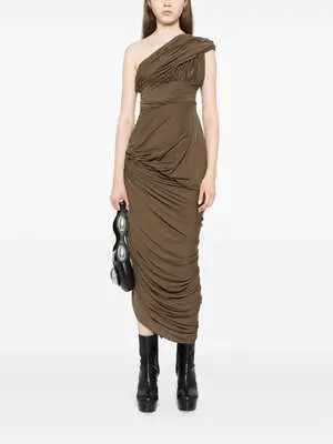 Rick Owens Lido One-shoulder Dress - Brown