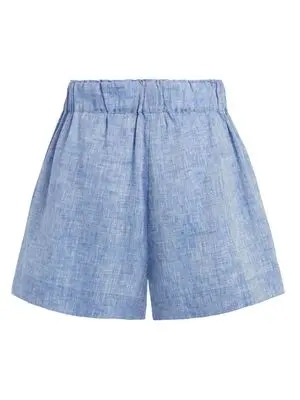 Bondi Born Universal Linen Shorts - Blue