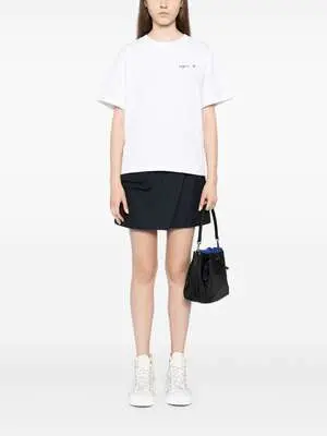 AGNES B. Logo-print Cotton T-shirt - White