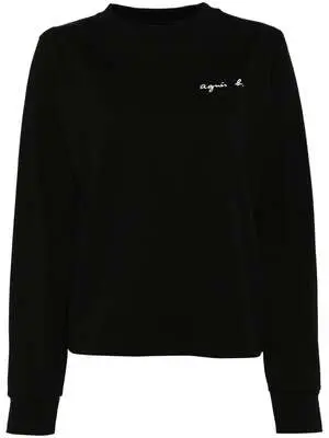 AGNES B. Logo Print Long-sleeved T-shirt