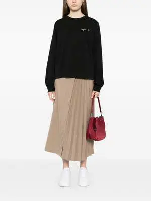 AGNES B. Logo Print Long-sleeved T-shirt