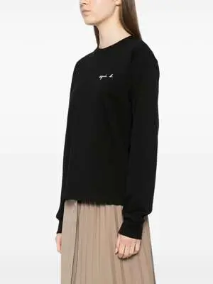 AGNES B. Logo Print Long-sleeved T-shirt